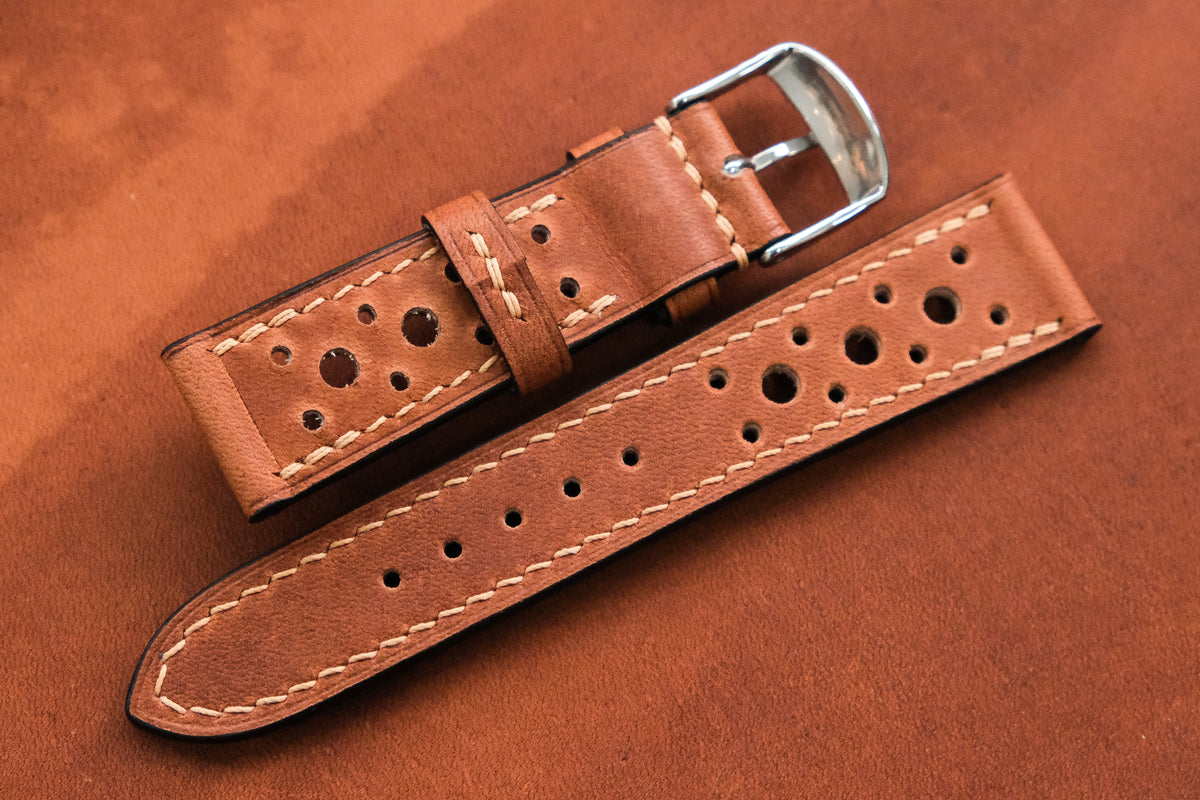 Horween Rustic Tan Racing Leather Watch Strap – THE HOUSE OF STRAPS