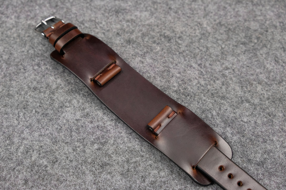 Horween Chromexcel Brown Side Stitch Newman Bund Watch Strap – THE ...