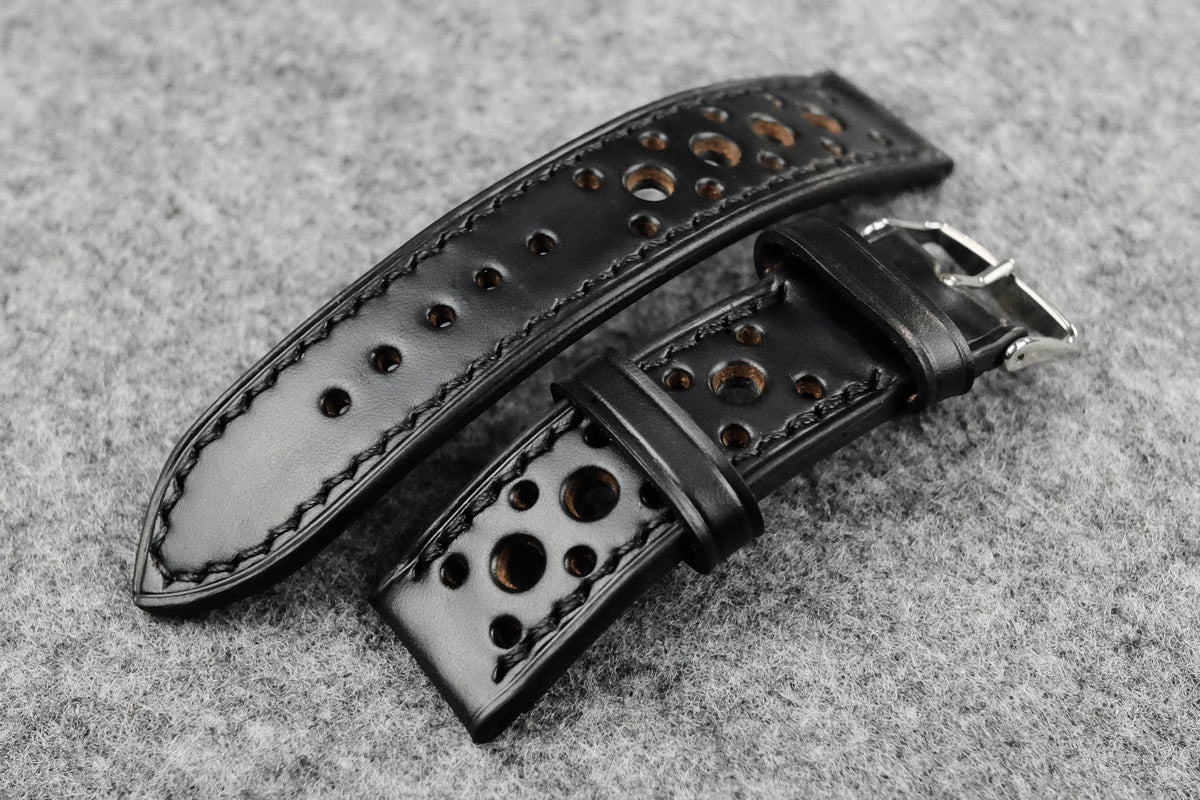 Horween Chromexcel Black Racing Leather Watch Strap – THE HOUSE OF STRAPS