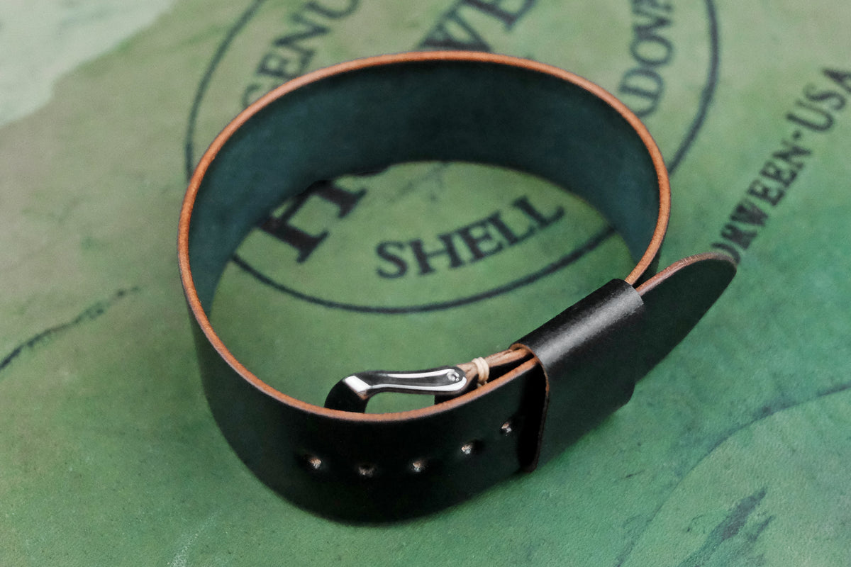 Horween Shell Cordovan Black Wide Pass Through Strap – THE HOUSE OF STRAPS