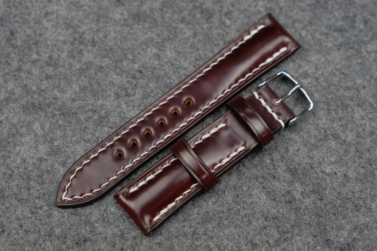 RM: Horween Shell Cordovan Colour 6 Half Padded Leather Watch Strap (2 ...